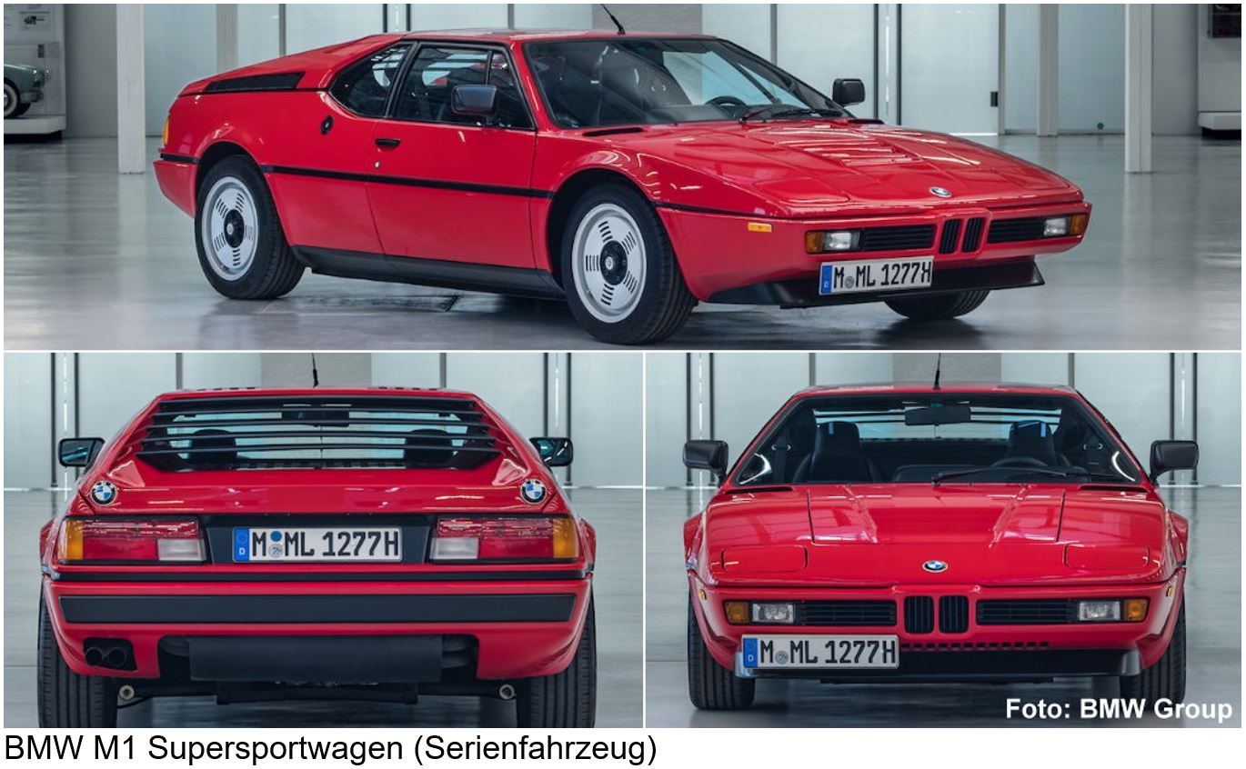 BMW M1: Design Giugiaro, Power aus München - 1981 Produktion beendet ...